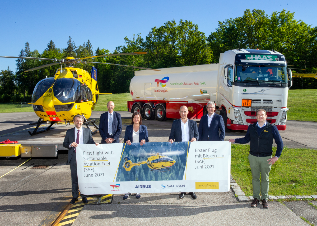 First rescue helicopter flies on sustainable aviation fuel - ADAC ...